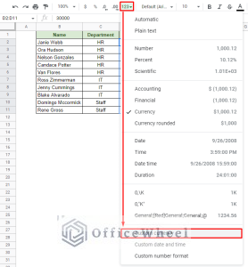 How to Format Currency in Google Sheets (An Easy Guide) - OfficeWheel