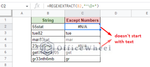 How to Remove Numbers from a String in Google Sheets