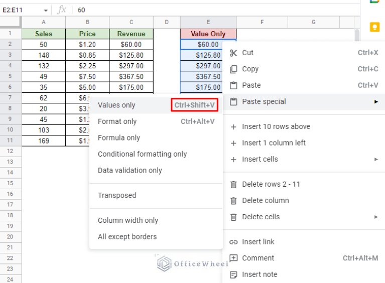 Remove Formula to Get Only Values in Google Sheets (3 Methods ...