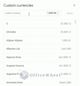How to Format Currency in Google Sheets (An Easy Guide) - OfficeWheel