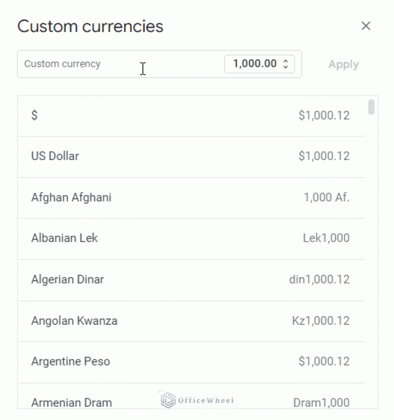 How To Format Currency In Google Sheets An Easy Guide OfficeWheel How To Format Currency In Google Sheets An Easy Guide OfficeWheel
