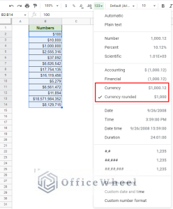 How to Add Commas to Numbers in Google Sheets - OfficeWheel