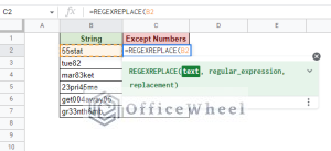 How to Remove Numbers from a String in Google Sheets