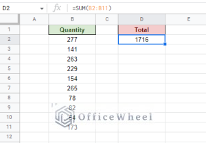 How to Automatically Add Numbers in Google Sheets - OfficeWheel