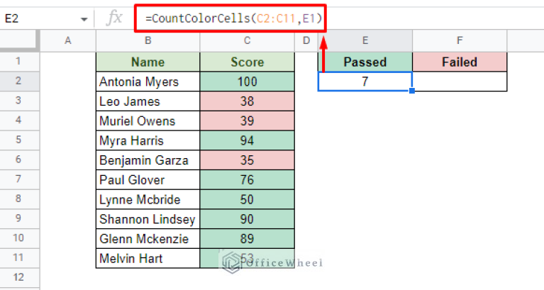 Count Cells with Color in Google Sheets (3 Easy Ways) - OfficeWheel