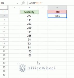 How to Automatically Add Numbers in Google Sheets - OfficeWheel