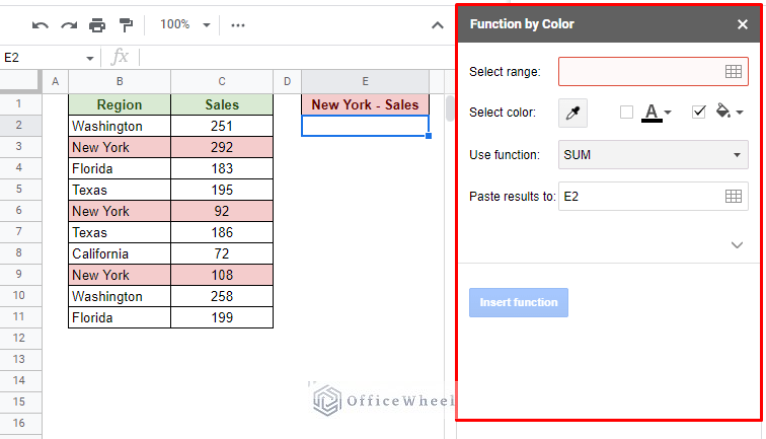 How to Sum Colored Cells in Google Sheets (2 Ways) - OfficeWheel