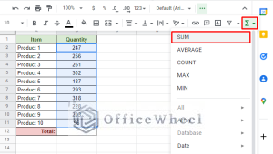 How to Automatically Add Numbers in Google Sheets - OfficeWheel