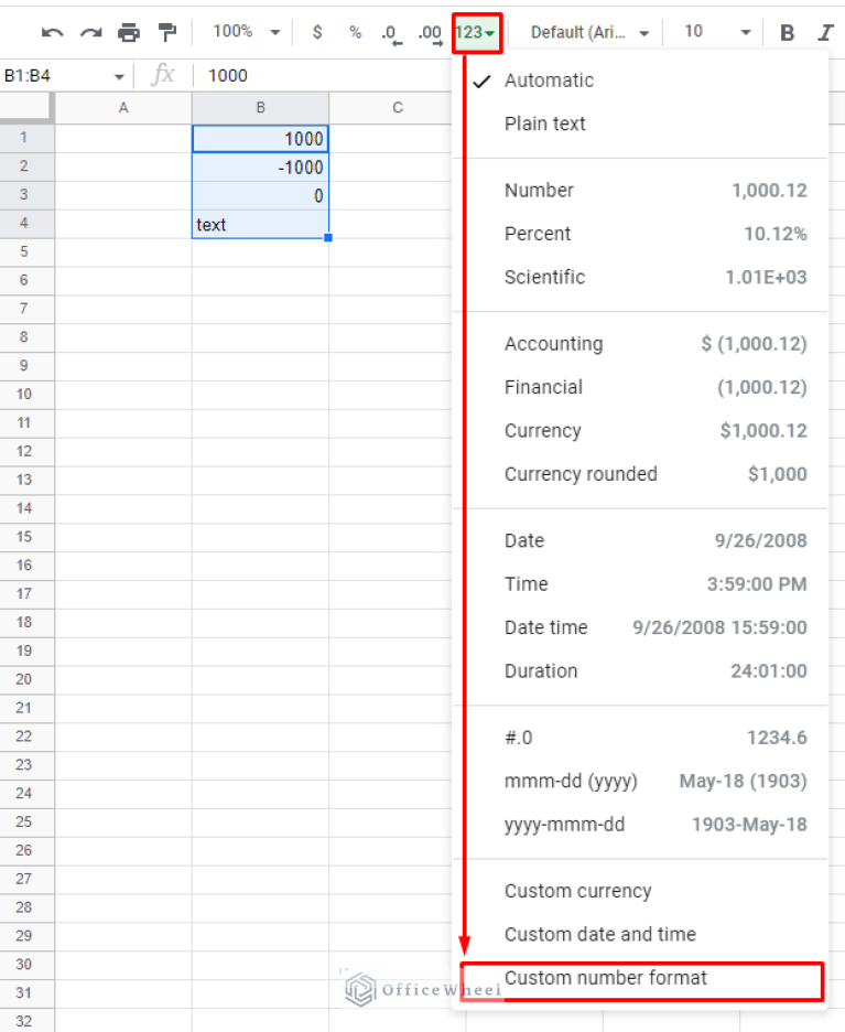 Google Sheets: Custom Number Format (A Comprehensive Guide) - OfficeWheel