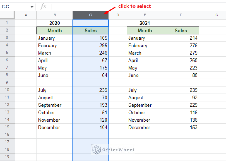Google Sheets: Sum an Entire Column (4 Easy Ways) - OfficeWheel
