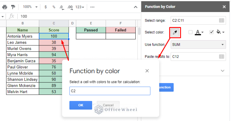Count Cells with Color in Google Sheets (3 Easy Ways) - OfficeWheel