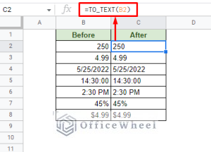 How to Convert Number to Text in Google Sheets (3 Easy Ways) - OfficeWheel