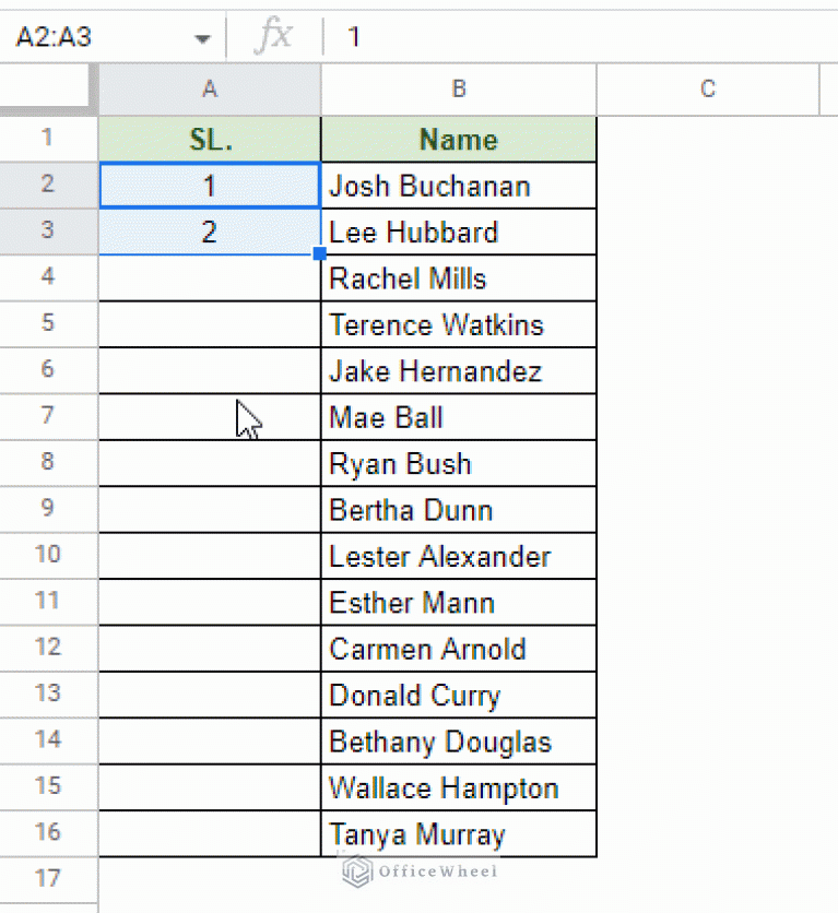 How to Automatically Add Numbers in Google Sheets - OfficeWheel