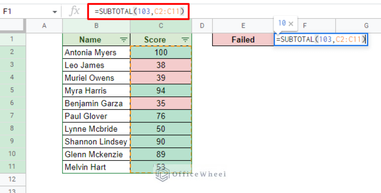 Count Cells with Color in Google Sheets (3 Easy Ways) - OfficeWheel