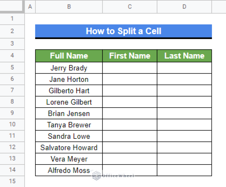How to Split a Cell in Google Sheets (9 Quick Methods)