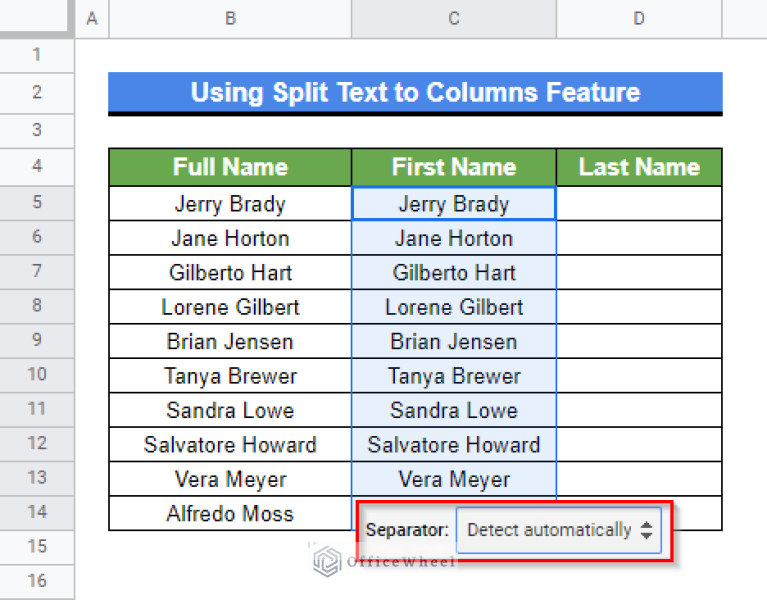 How to Split a Cell in Google Sheets (9 Quick Methods)