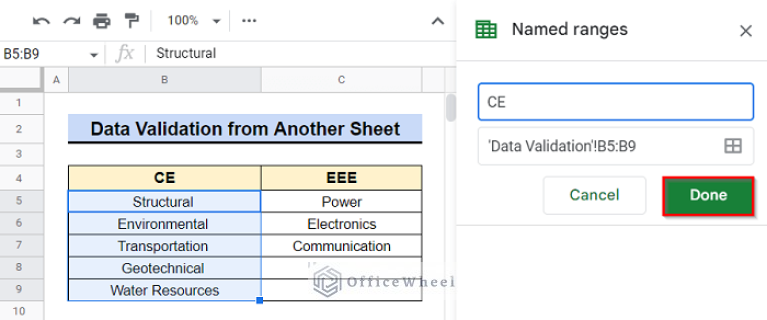 How to Use Data Validation in Google Sheets from Another Sheet