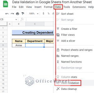 How to Use Data Validation in Google Sheets from Another Sheet