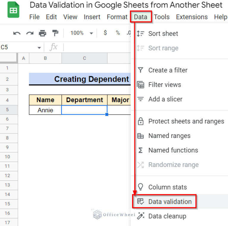 How to Use Data Validation in Google Sheets from Another Sheet