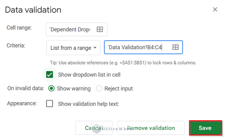 How to Use Data Validation in Google Sheets from Another Sheet