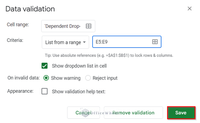 How to Use Data Validation in Google Sheets from Another Sheet