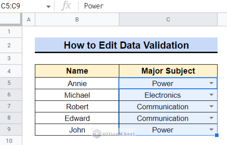 How to Use Data Validation in Google Sheets from Another Sheet