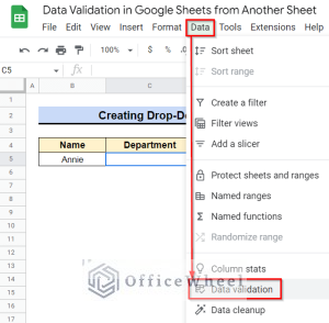 How to Use Data Validation in Google Sheets from Another Sheet