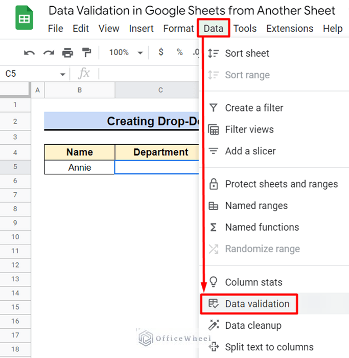 How To Use Data Validation In Google Sheets From Another Sheet