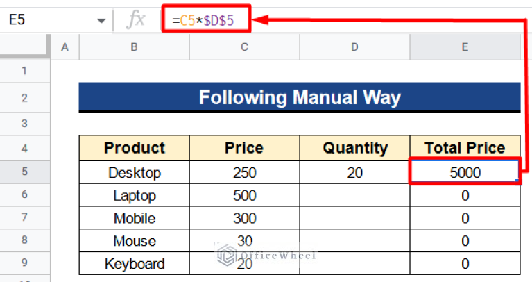How to Add Dollar Sign in Google Sheets Formula (2 Quick Tricks)