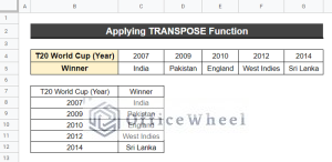 How to Copy Horizontal and Paste Vertical in Google Sheets