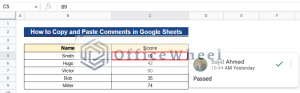 How to Copy and Paste Comments in Google Sheets (2 Tricks)