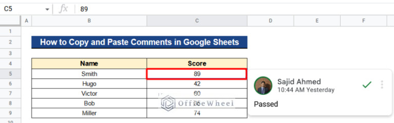 How to Copy and Paste Comments in Google Sheets (2 Tricks)