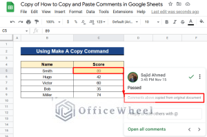 How to Copy and Paste Comments in Google Sheets (2 Tricks)