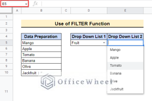 How to Create Conditional Drop Down List in Google Sheets