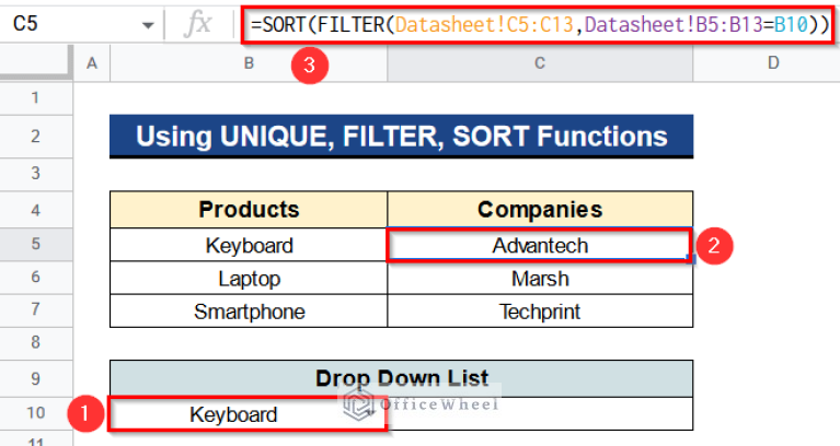 Updating Cell Values Based on Selection in Drop Down List in Google Spreadsheet