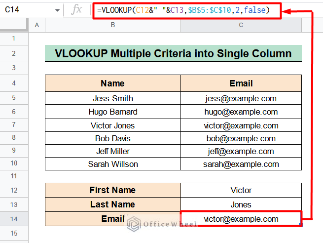 How To VLOOKUP With Multiple Criteria In Google Sheets