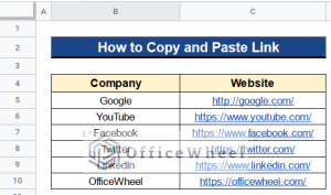 How to Copy and Paste Link in Google Sheets (6 Quick Methods)