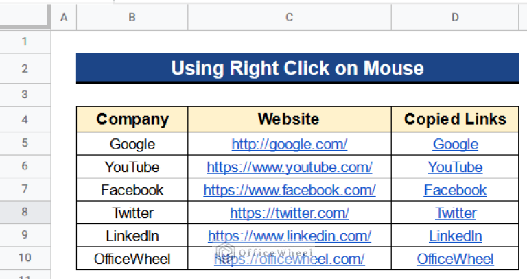 How to Copy and Paste Link in Google Sheets (6 Quick Methods)