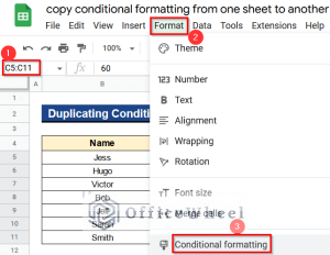 How to Copy Conditional Formatting from One Sheet to Another in Google ...