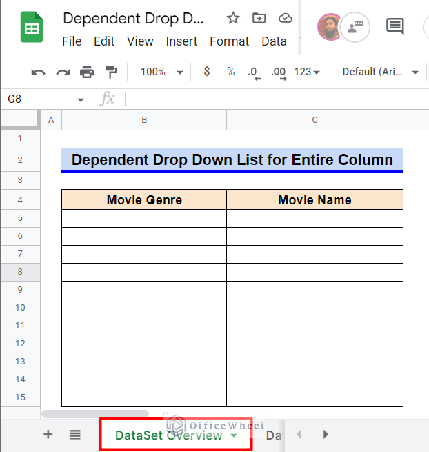 Dependent Drop Down List For Entire Column In Google Sheets