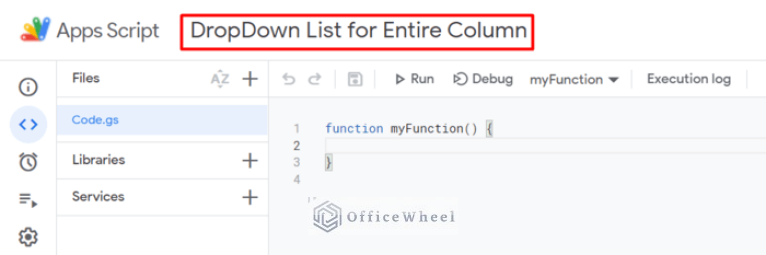 Dependent Drop Down List for Entire Column in Google Sheets