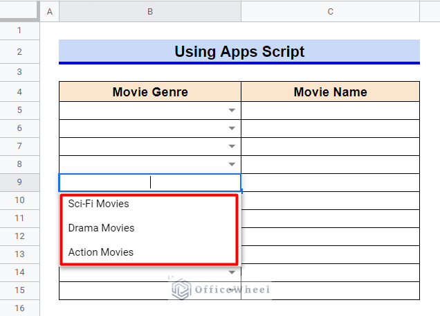  Dependent Drop Down List For Entire Column In Google Sheets