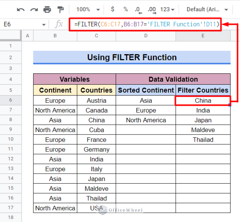 How to Create Dependent Drop Down List in Google Sheets