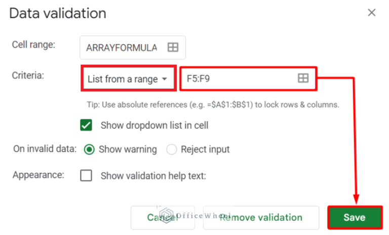 How to Create Dependent Drop Down List in Google Sheets