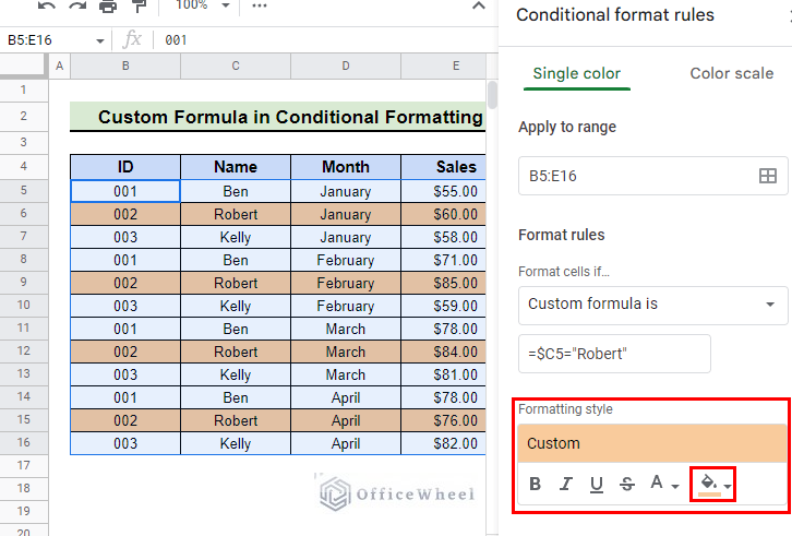 Highlight Row If Cell Contains Text With Conditional Formatting In