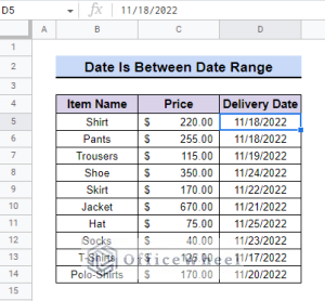 Highlight Row Based on Date in Google Sheets (2 Suitable Ways)