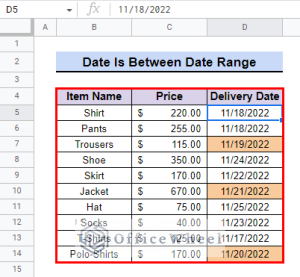 Highlight Row Based on Date in Google Sheets (2 Suitable Ways)