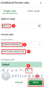 How to Highlight Row If Cell Is Not Empty in Google Sheets