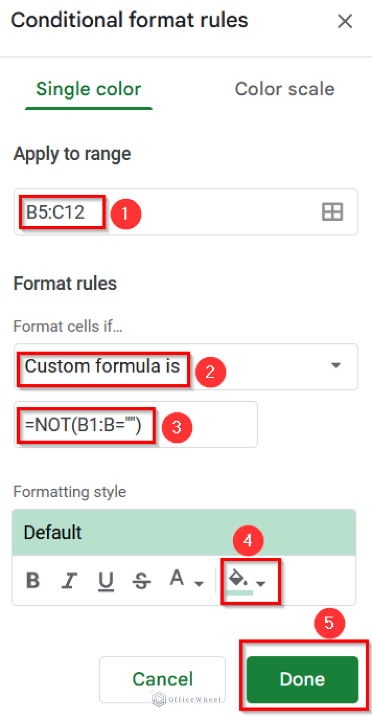 How to Highlight Row If Cell Is Not Empty in Google Sheets