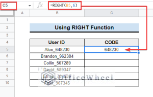 How to Use RIGHT Function in Google Sheets (6 Suitable Examples)